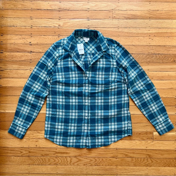 J. Crew Factory | Tops | Nwt J Crew Factory Plaid Flannel Shirt S | Poshmark